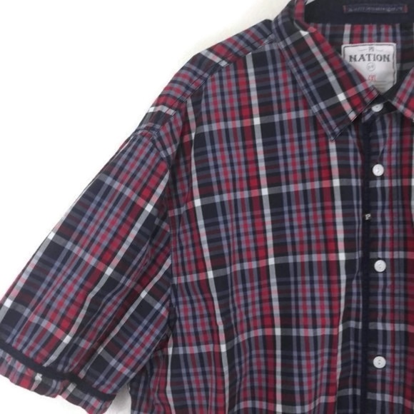 Parish Nation | Shirts | Parish Nation Red Blue Plaid Y2k Vintag Hip ...